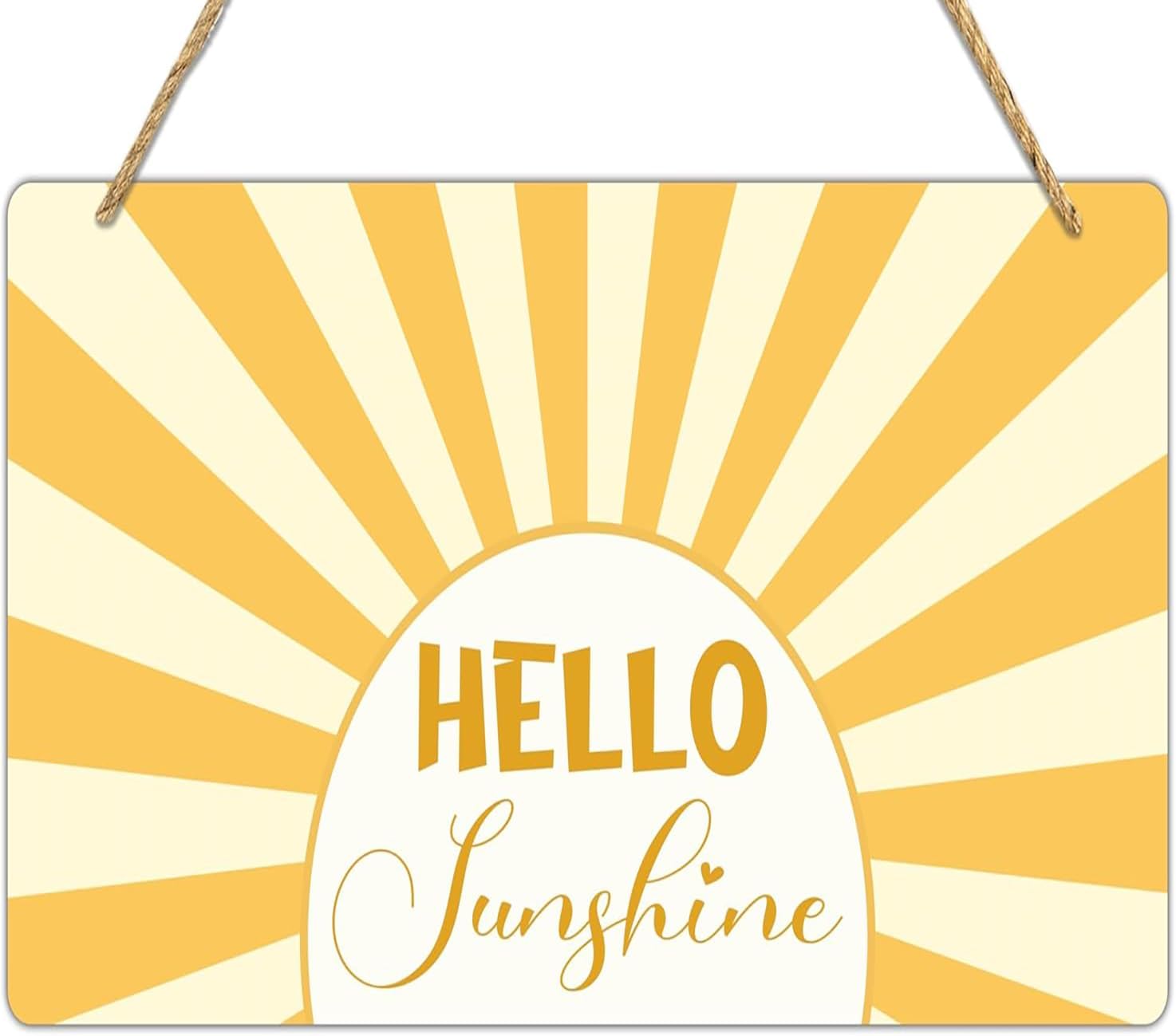 Hello Sunshine Vintage Boho Sun Sunrise Colorful Sunshine Sunray ...