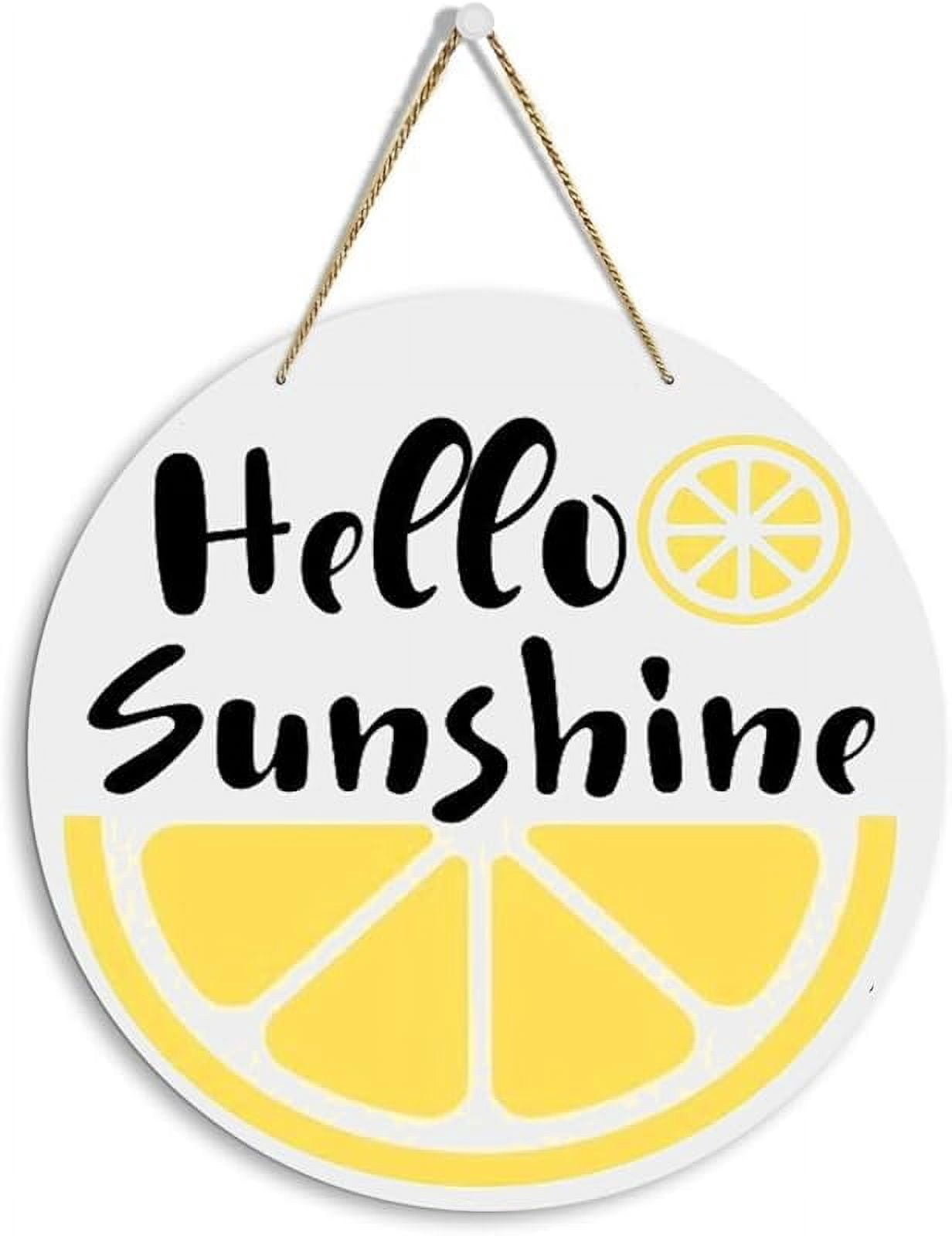 Hello Sunshine Wooden Hanging Sign Summer Welcome Sign Front Door Decor ...