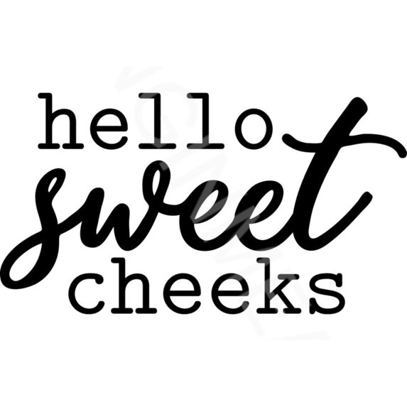 Hello Sweet Cheeks Funny Bathroom Sign Metal Sign Size: 12" x 16 ...