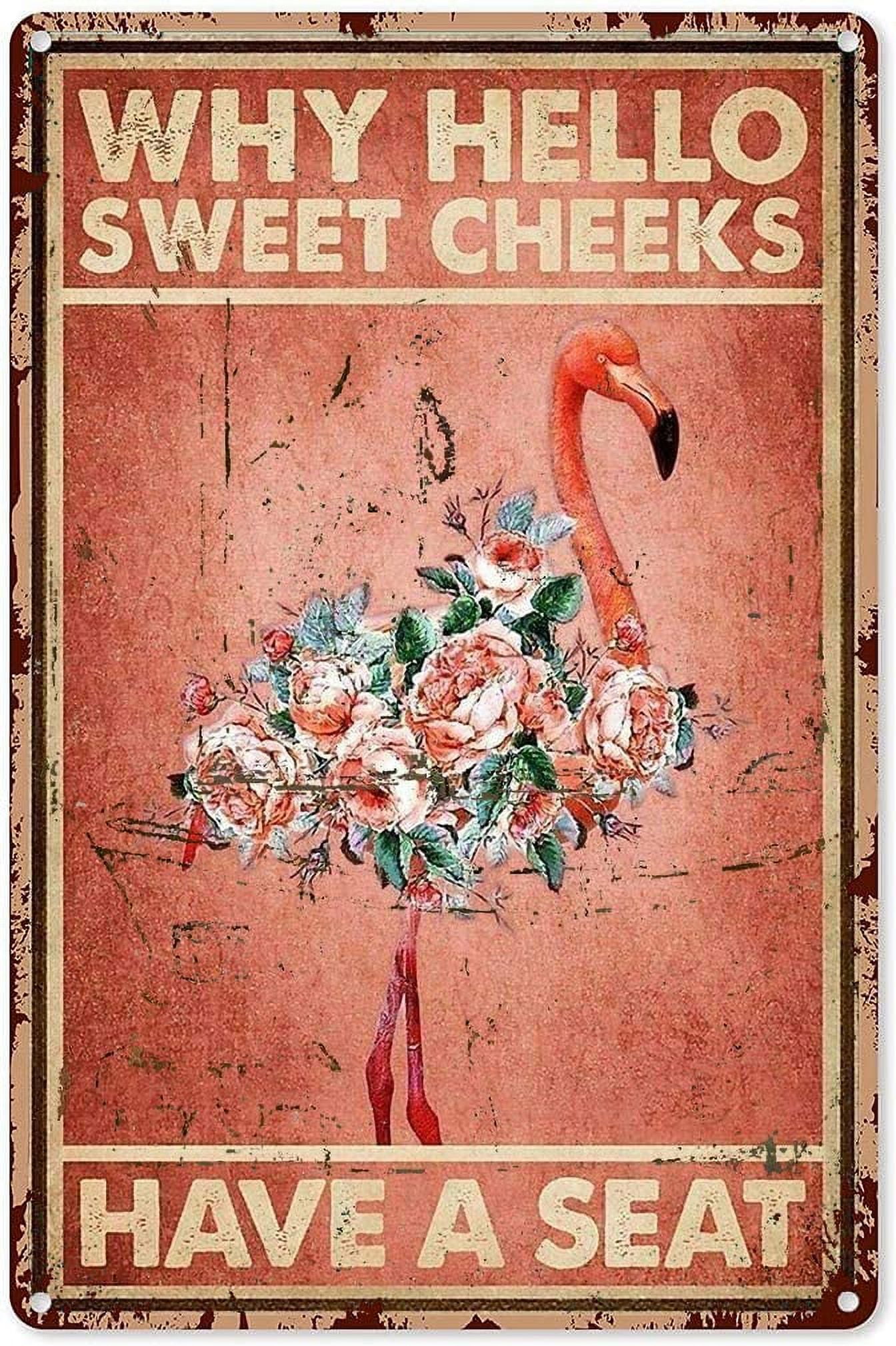 Hello Sweet Cheeks Sign Why Hello Sweet Cheeks Have A Seat Pink ...