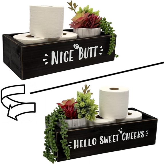Hello Sweet Cheeks Solid Wood Toilet Paper Holder, Farmhouse Décor ...