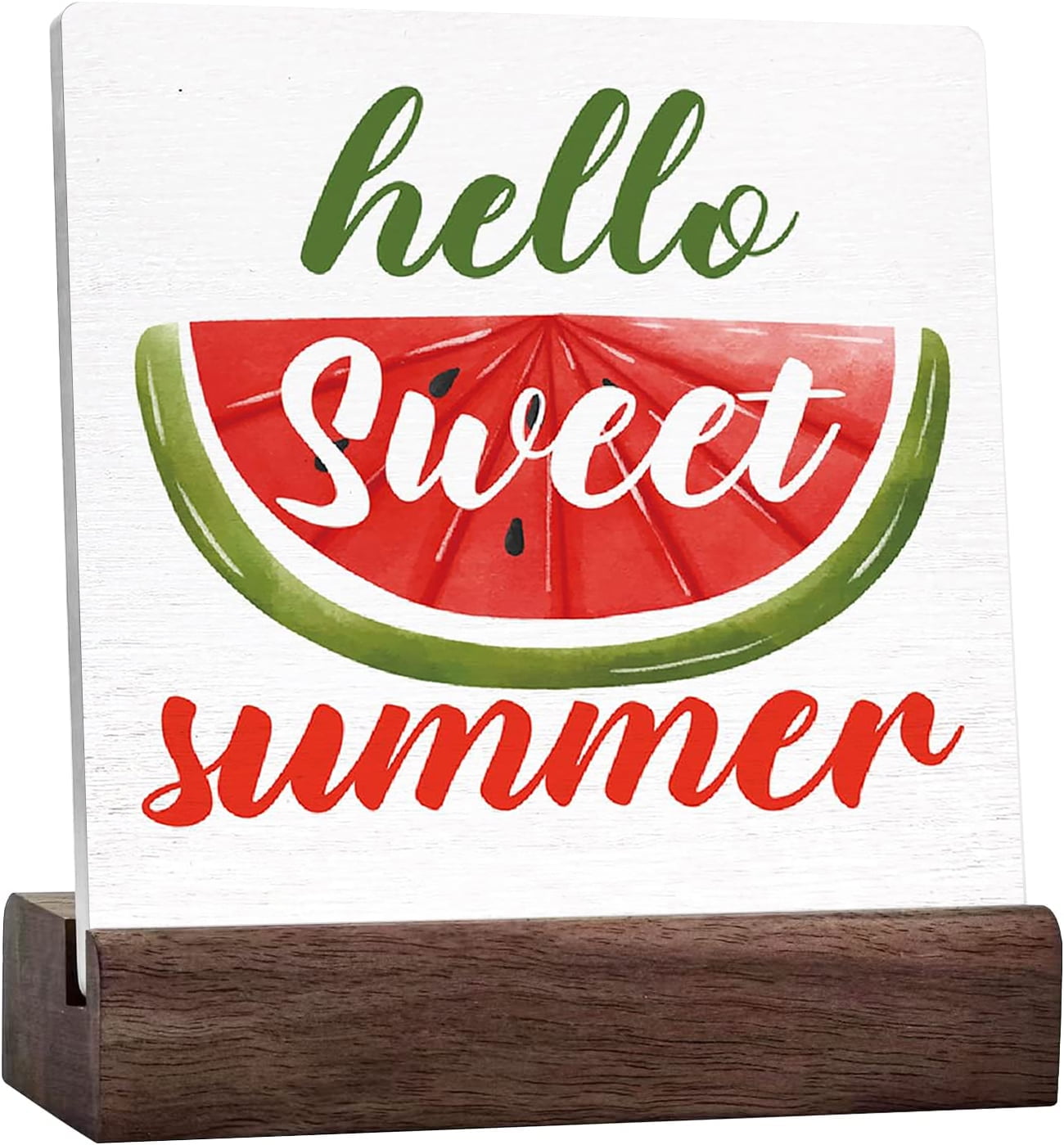 Hello Sweet Summer Ceramic Desk Sign Summer Watermelon Sign Desk Décor ...