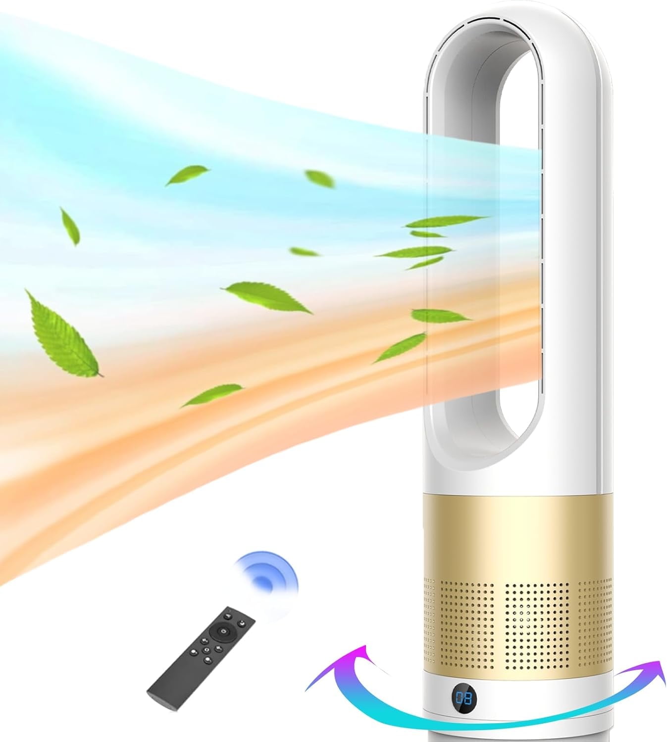 Lairy Bladeless Heater and Fan Combo, 1400 Watt Heater Fan and 40 Watt ...