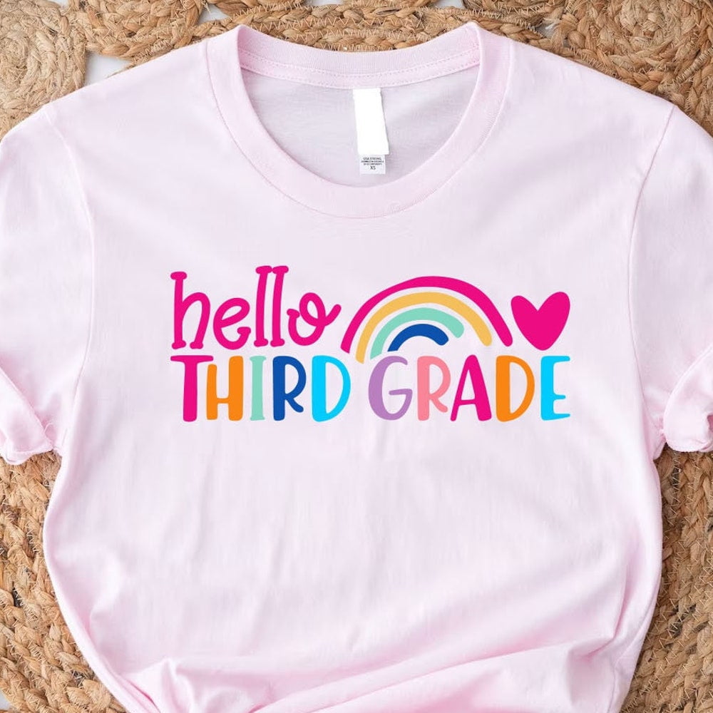 Hello Third Grade Shirt, Back To School Shirt, Third Grade Shirt, Third ...