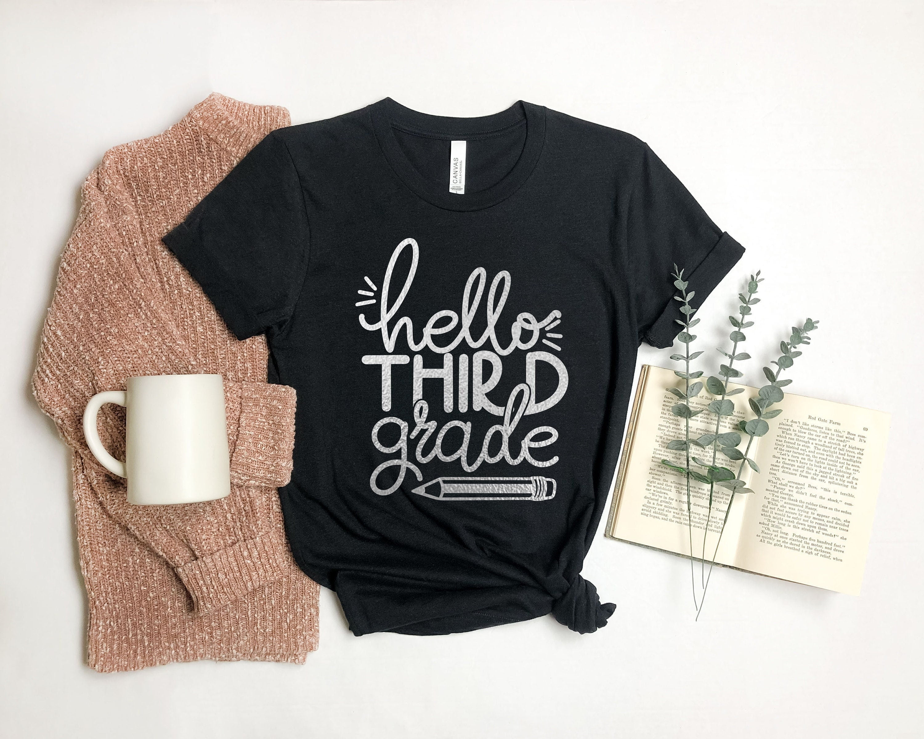 Hello Third Grade Shirt, Third Grade Teacher Shirt, Teacher Gift, Gift ...