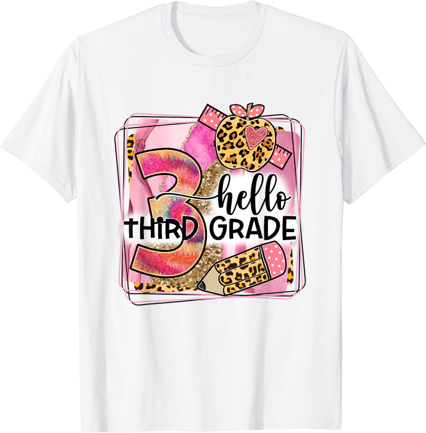 Hello Third Grade Team 3rd Grade Back to School Teacher Kids T-Shirt ...