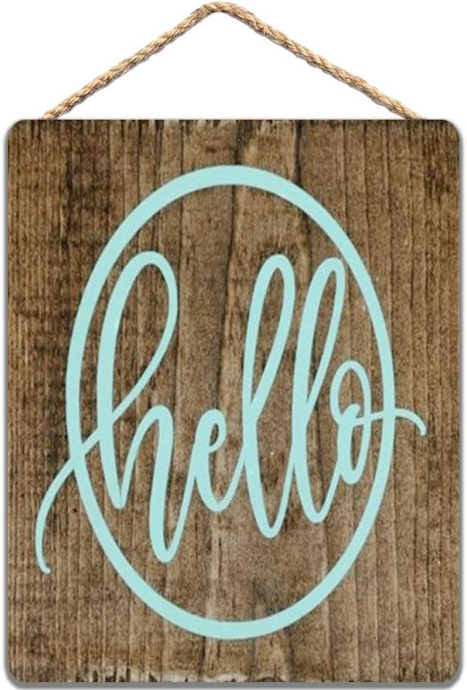 Hello Tin Sign Welcome Sign Entryway Sign Farmhouse Tin Sign 8x12 Inch ...