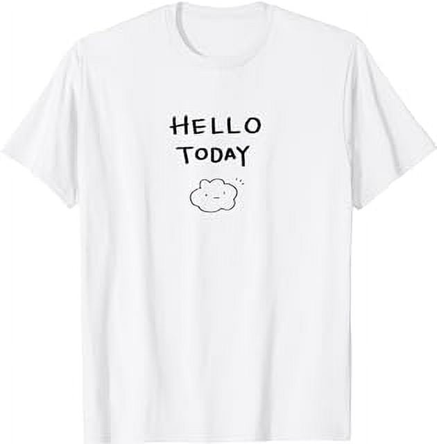 Hello Today' Cute Smiling Cloud Graphic T-Shirt - Walmart.com