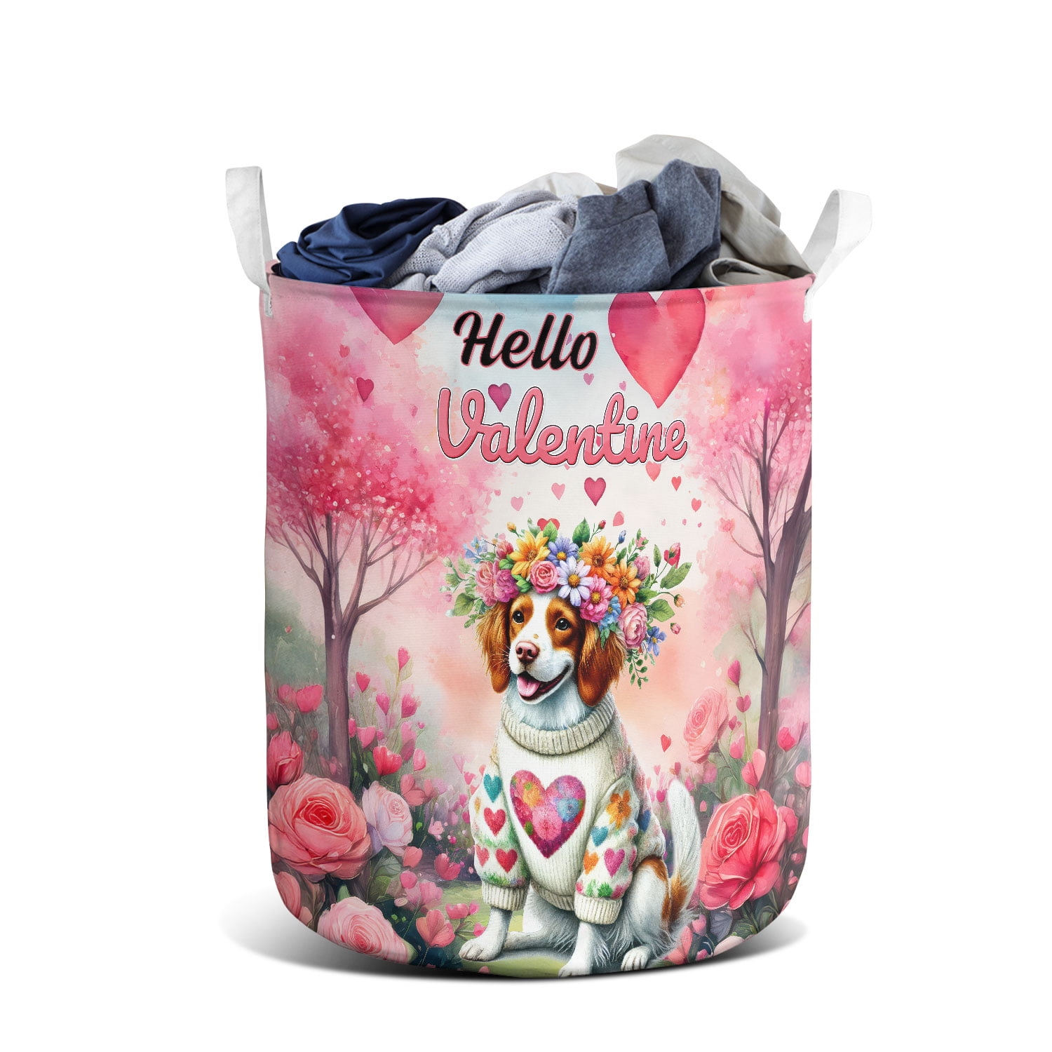 Hello Valentine’s Day Abyssinian Flower Crown Romantic Pink Floral ...