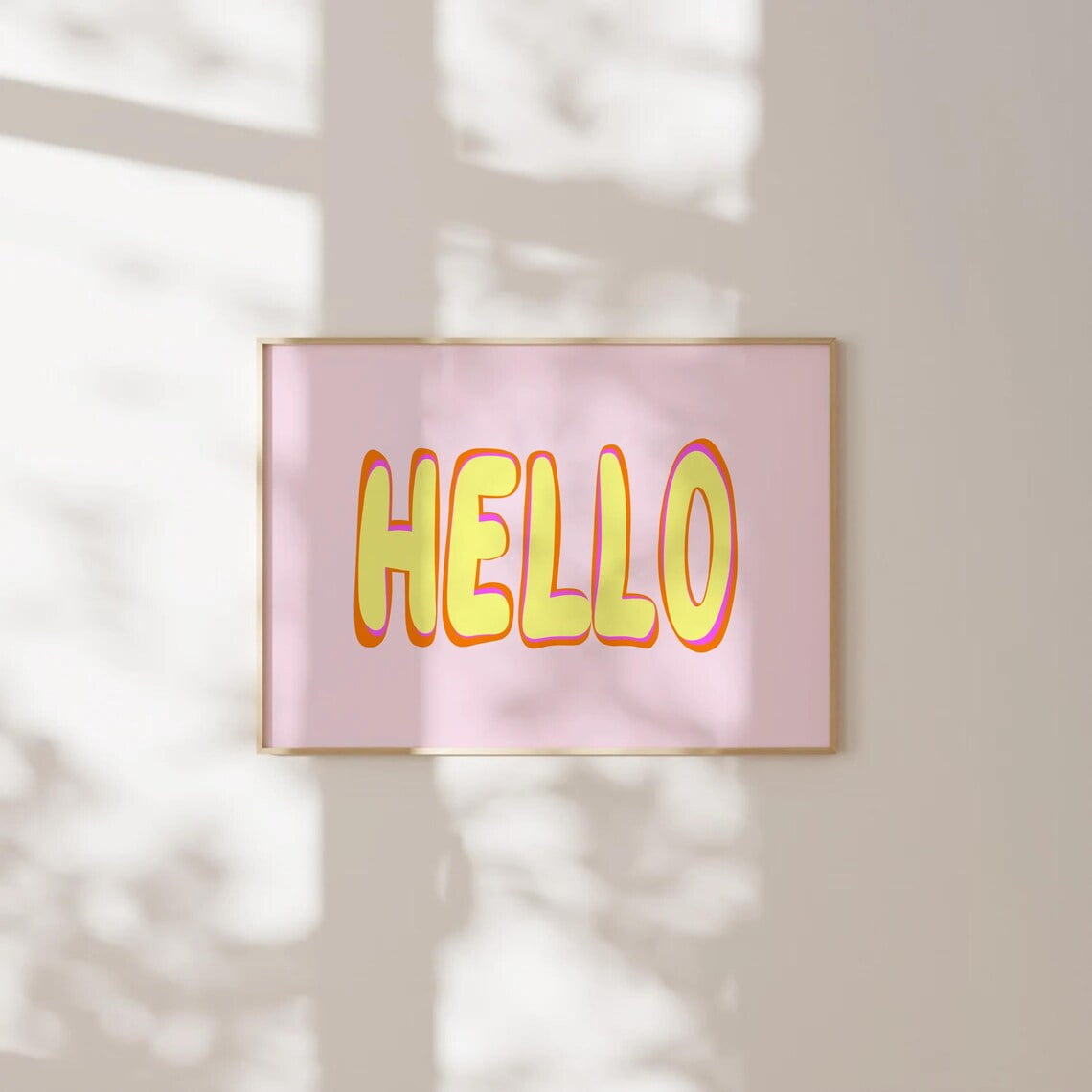 Hello Wall Art Print Welcome Quote Preppy Print Trendy Wall Art ...