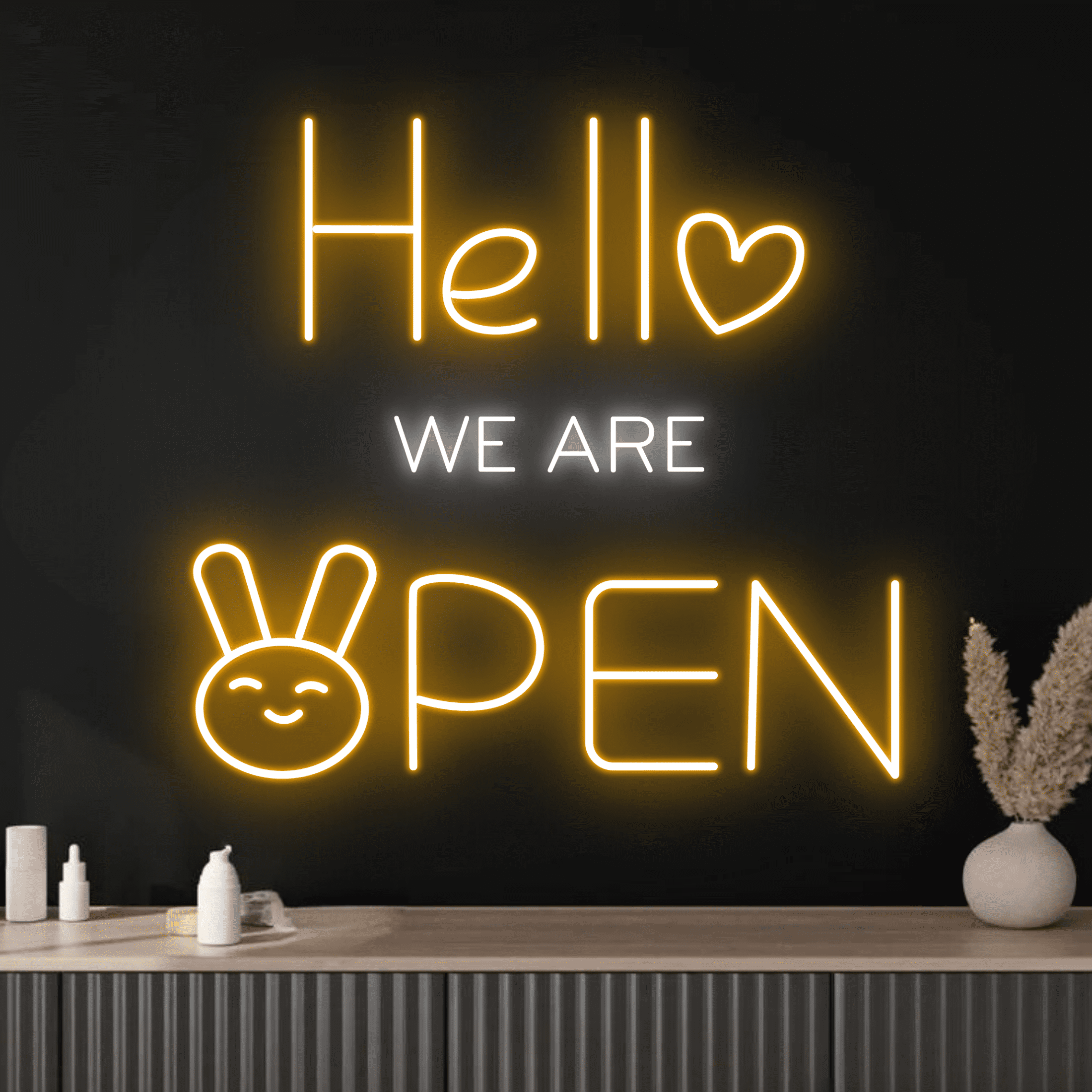 Hello We Are Open Neon Sign, Welcome sign For Vet, Pet Shop - Walmart.com