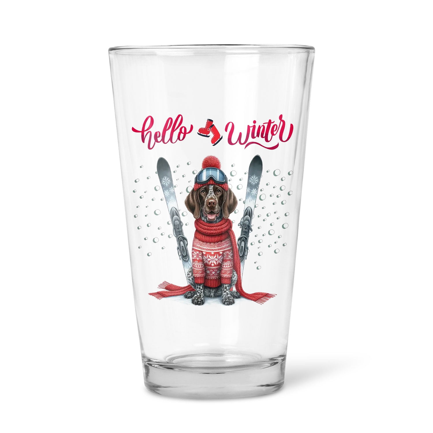 Hello Welcome Winter The Ski German Shorthaired Pointer Snowy Day 16oz ...