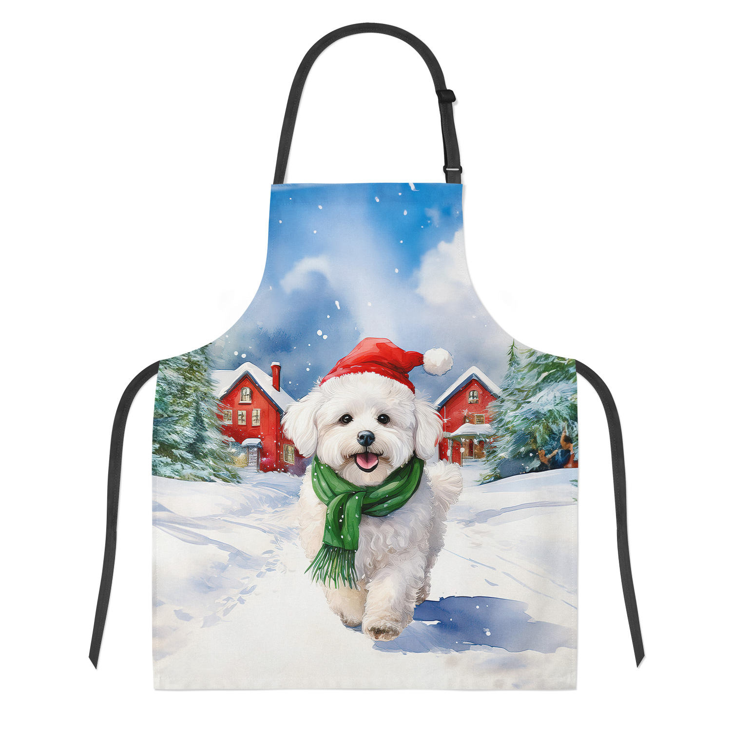 Hello Winter Bichon Frise Frosty Morning Walk Welcome Snowy Christmas ...