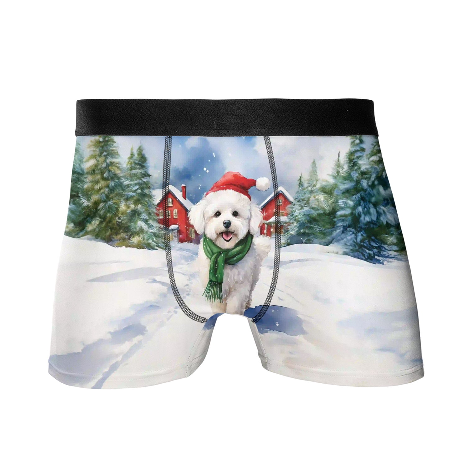 Hello Winter Bichon Frise Frosty Morning Walk Welcome Snowy Christmas ...