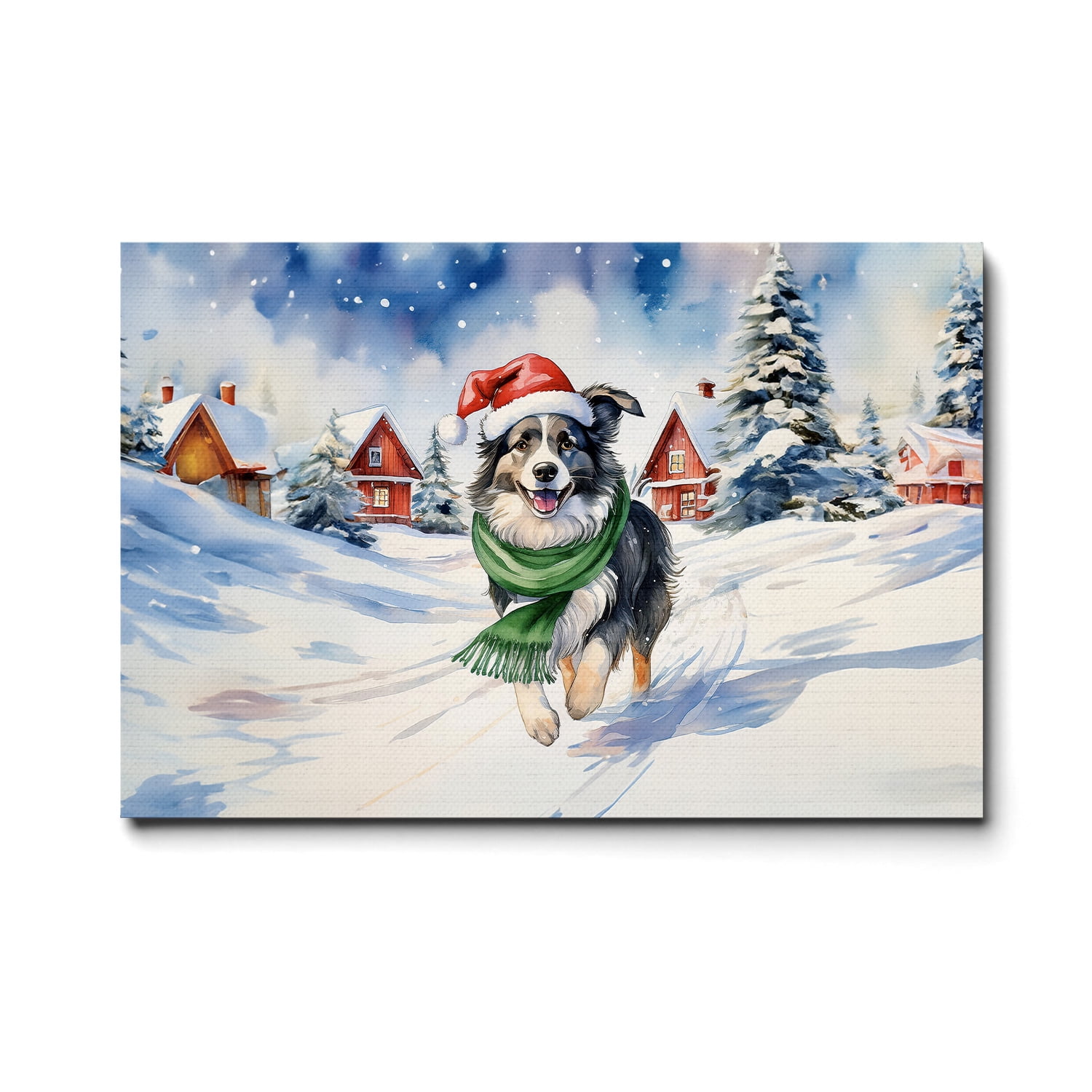 Hello Winter Border Collie Frosty Morning Walk Welcome Snowy Christmas ...