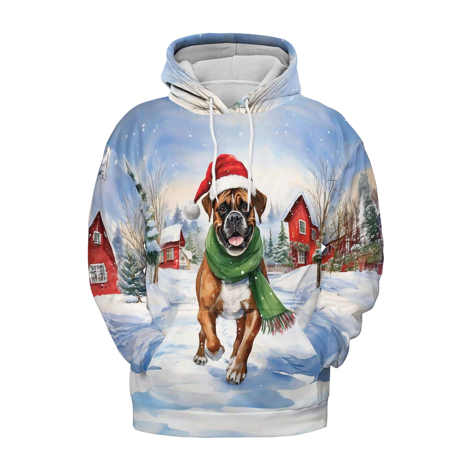 Hello Winter Boxer Frosty Morning Walk Welcome Snowy Christmas All Over ...