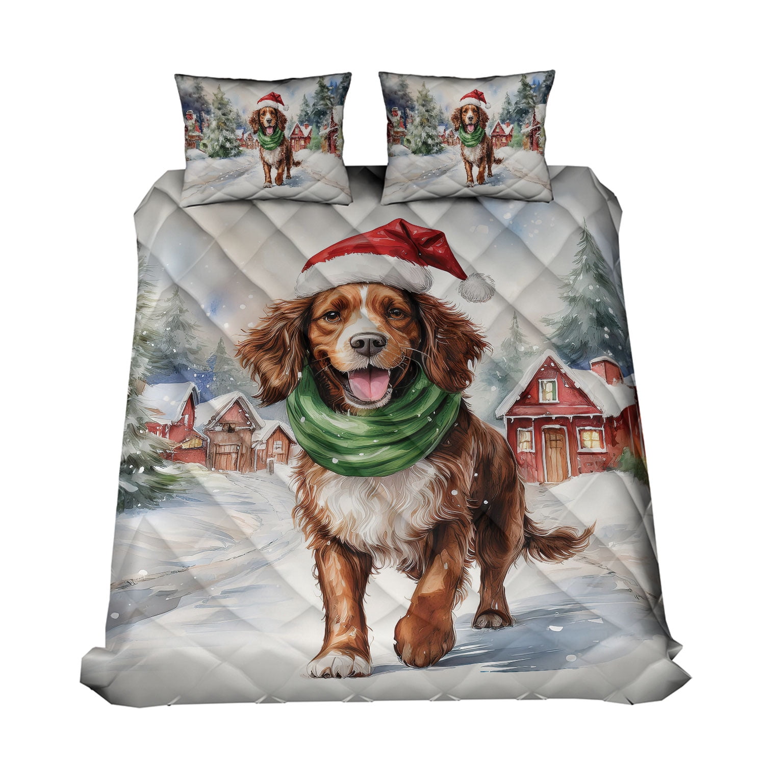 Hello Winter Brittany Spaniel Frosty Morning Walk Welcome Snowy ...