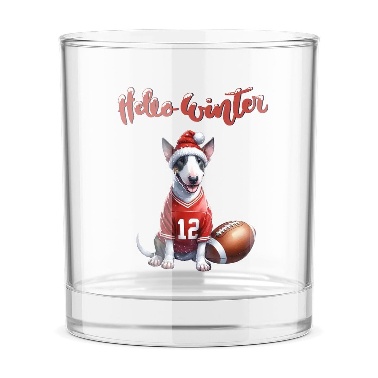 Hello Winter Bull Terrier Football Snowman Welcome Snowy Morning 11oz ...