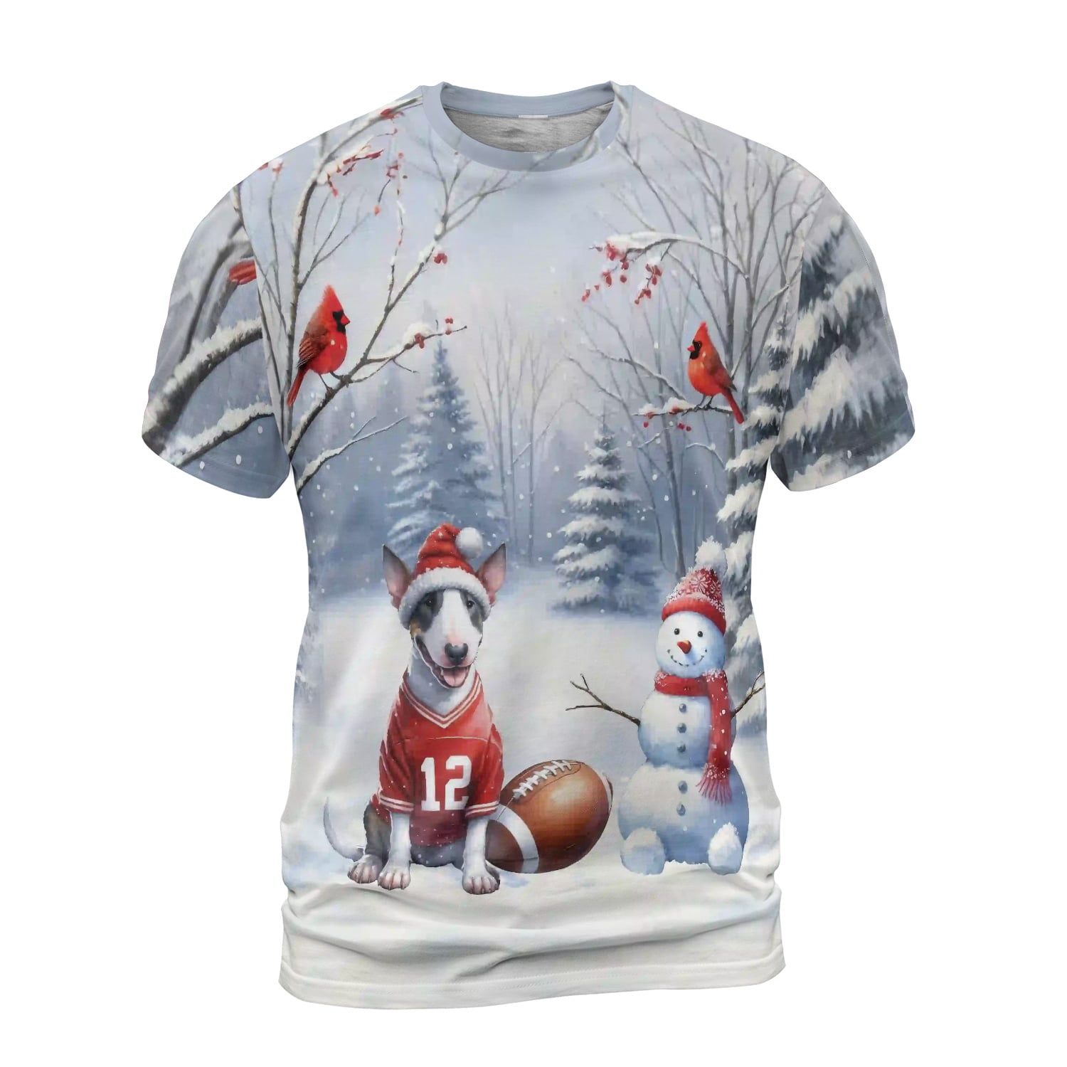 Hello Winter Bull Terrier Football Snowman Welcome Snowy Morning All ...