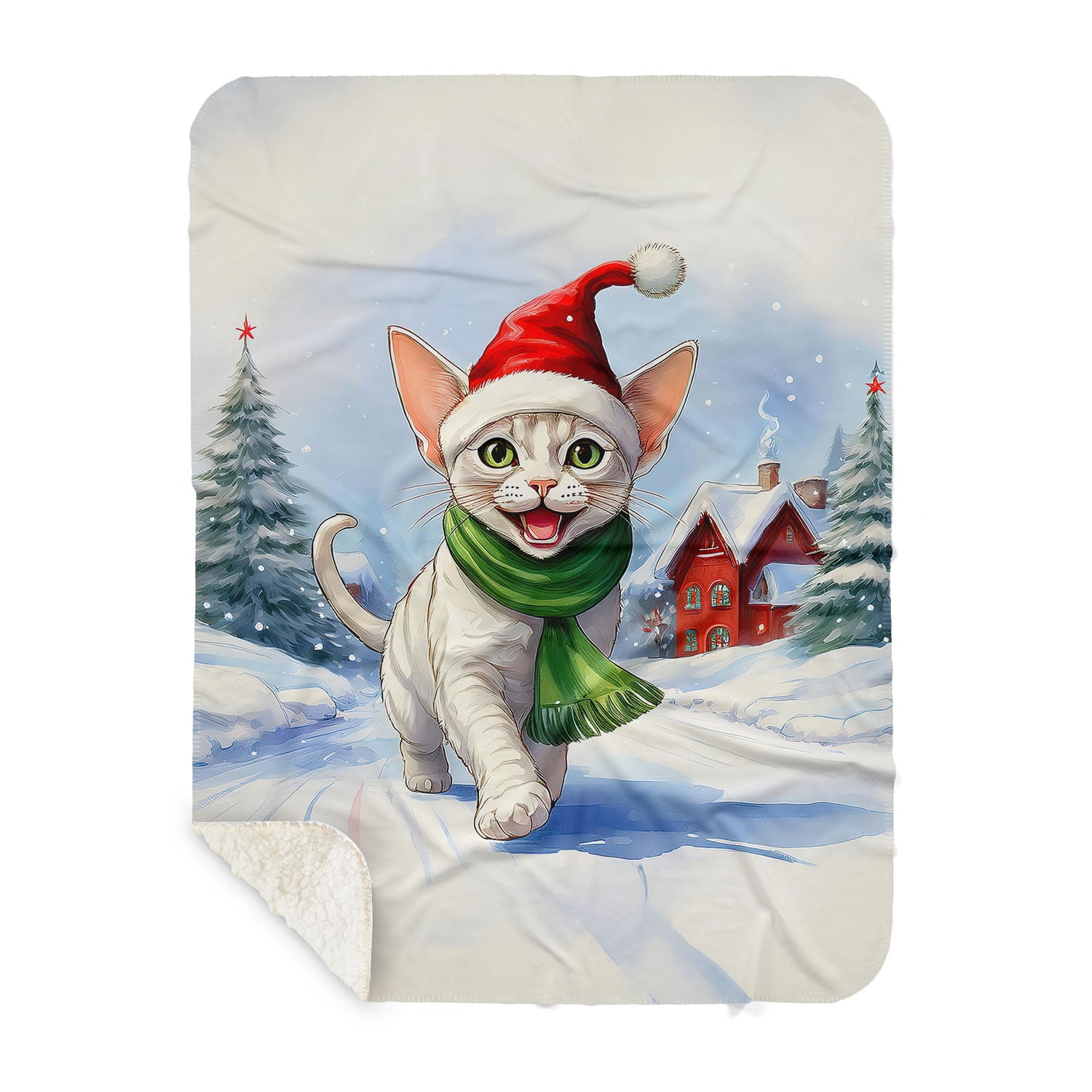 Hello Winter Devon Rex Frosty Morning Walk Welcome Snowy Christmas Cozy ...
