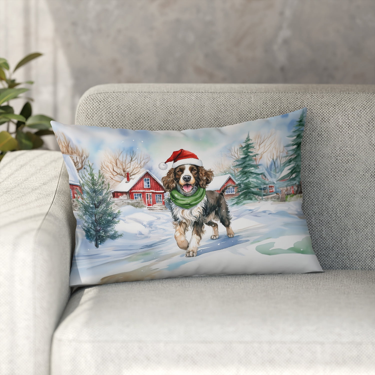 Hello Winter English Springer Spaniel Frosty Morning Welcome Snowy ...