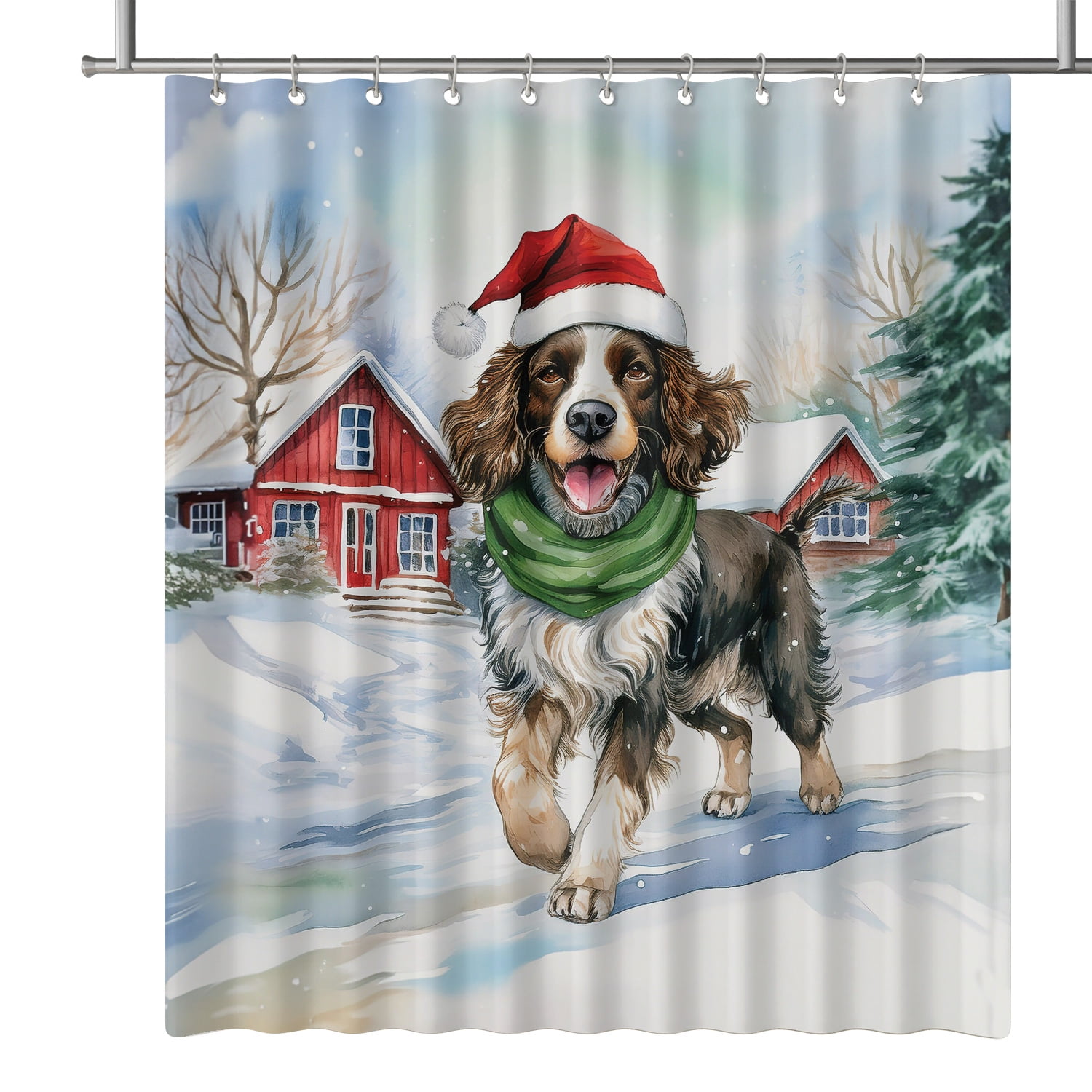 Hello Winter English Springer Spaniel Frosty Morning Welcome Snowy ...