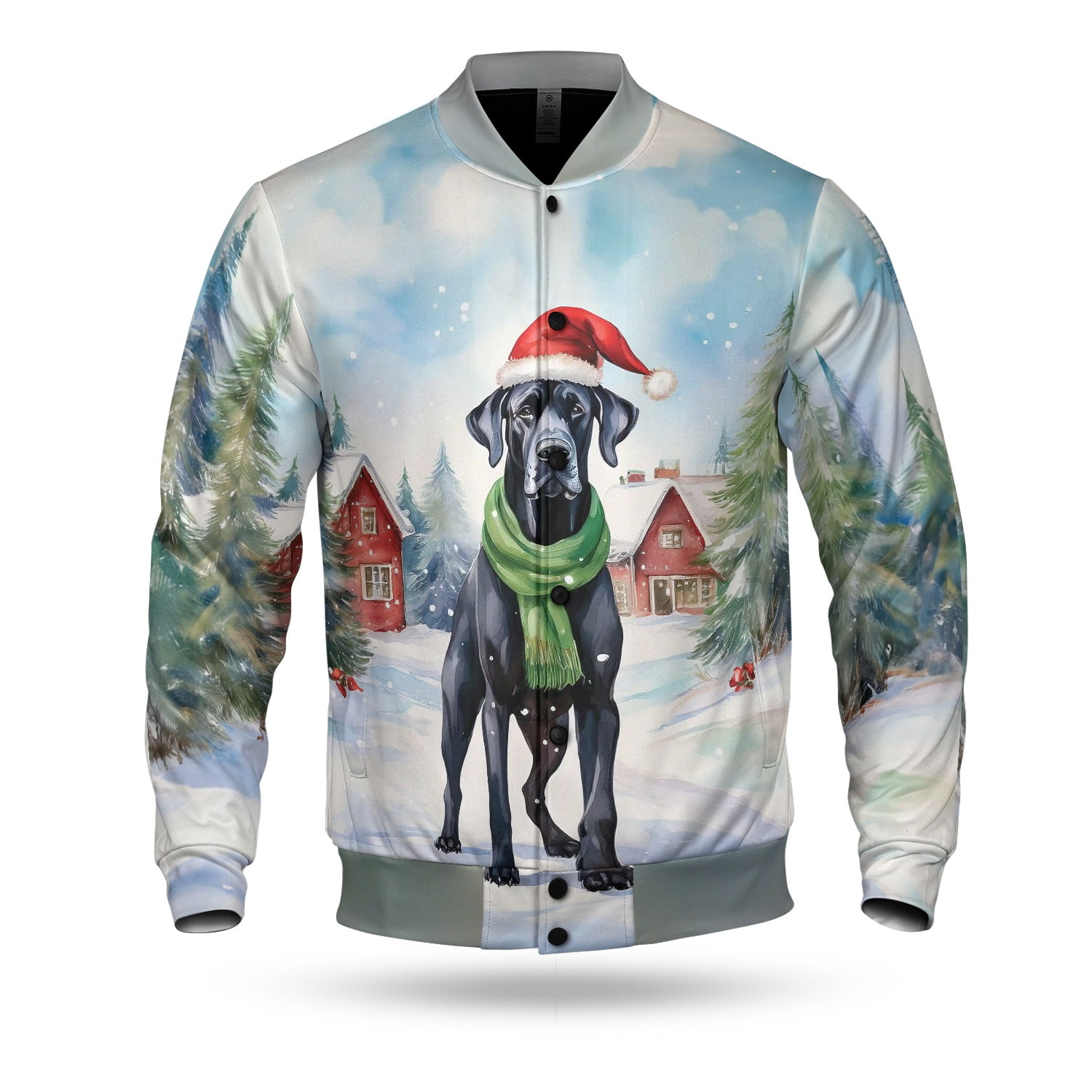 Hello Winter Great Dane Frosty Morning Walk Welcome Snowy Christmas All ...