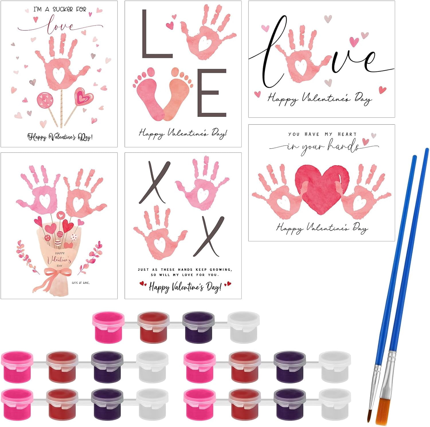 Hello Winter Handprint Art Craft Included Snowman Snowflake Gloves ...