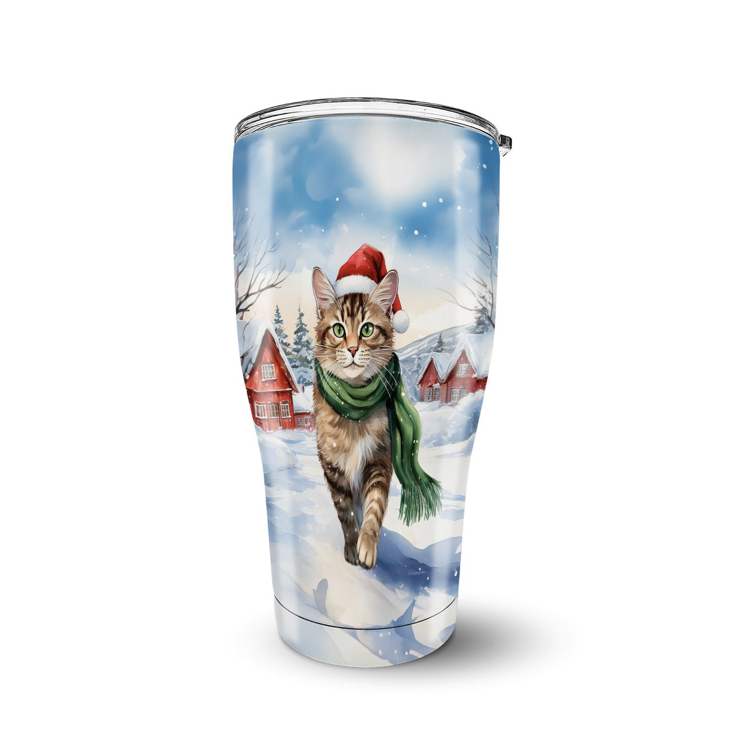 Hello Winter Manx Frosty Morning Walk Welcome Snowy Christmas 30oz ...
