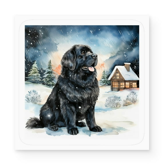 Hello Winter Newfoundland Welcome Snowy Night Watercolor Vintage Vinyl ...