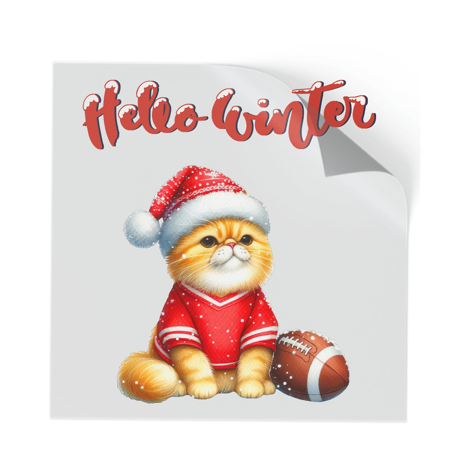 Hello Winter Persian Football Snowman Welcome Snowy Morning Cutout ...