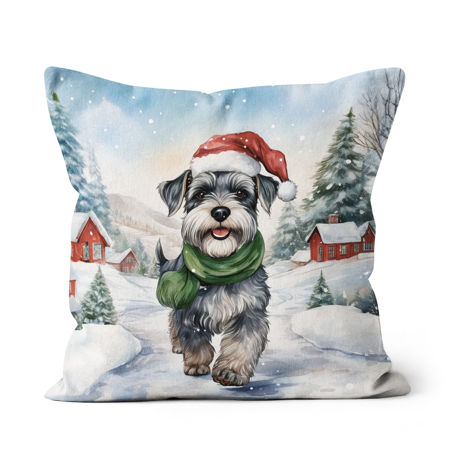 Hello Winter Schnauzer Frosty Morning Walk Welcome Snowy Christmas ...