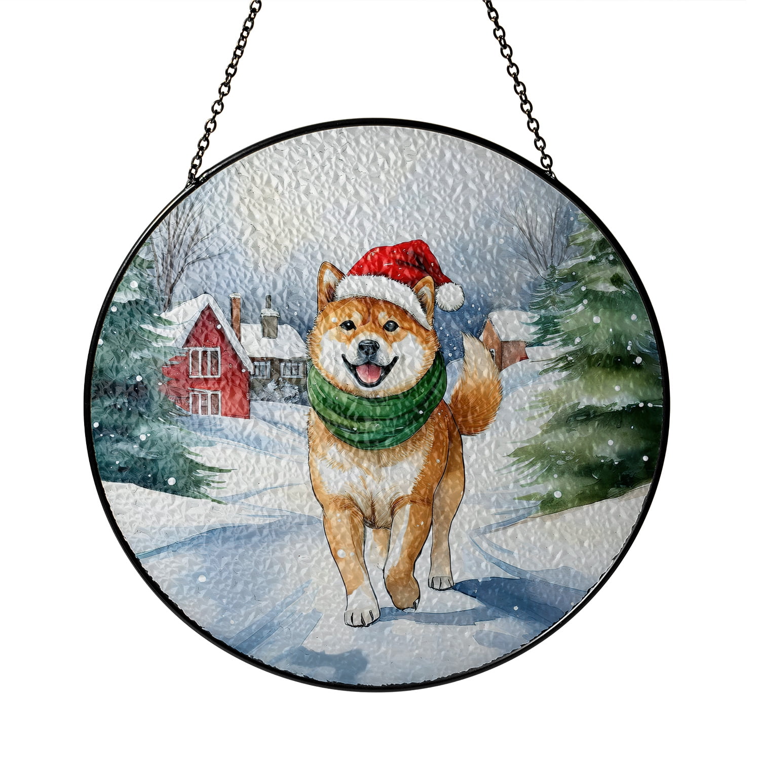 Hello Winter Shiba Inu Frosty Morning Walk Welcome Snowy Christmas ...