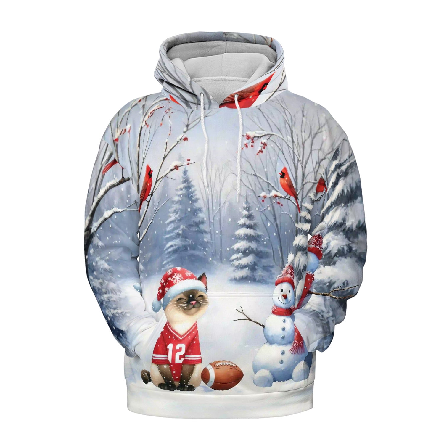 Hello Winter Siamese Football Snowman Welcome Snowy Morning All Over ...