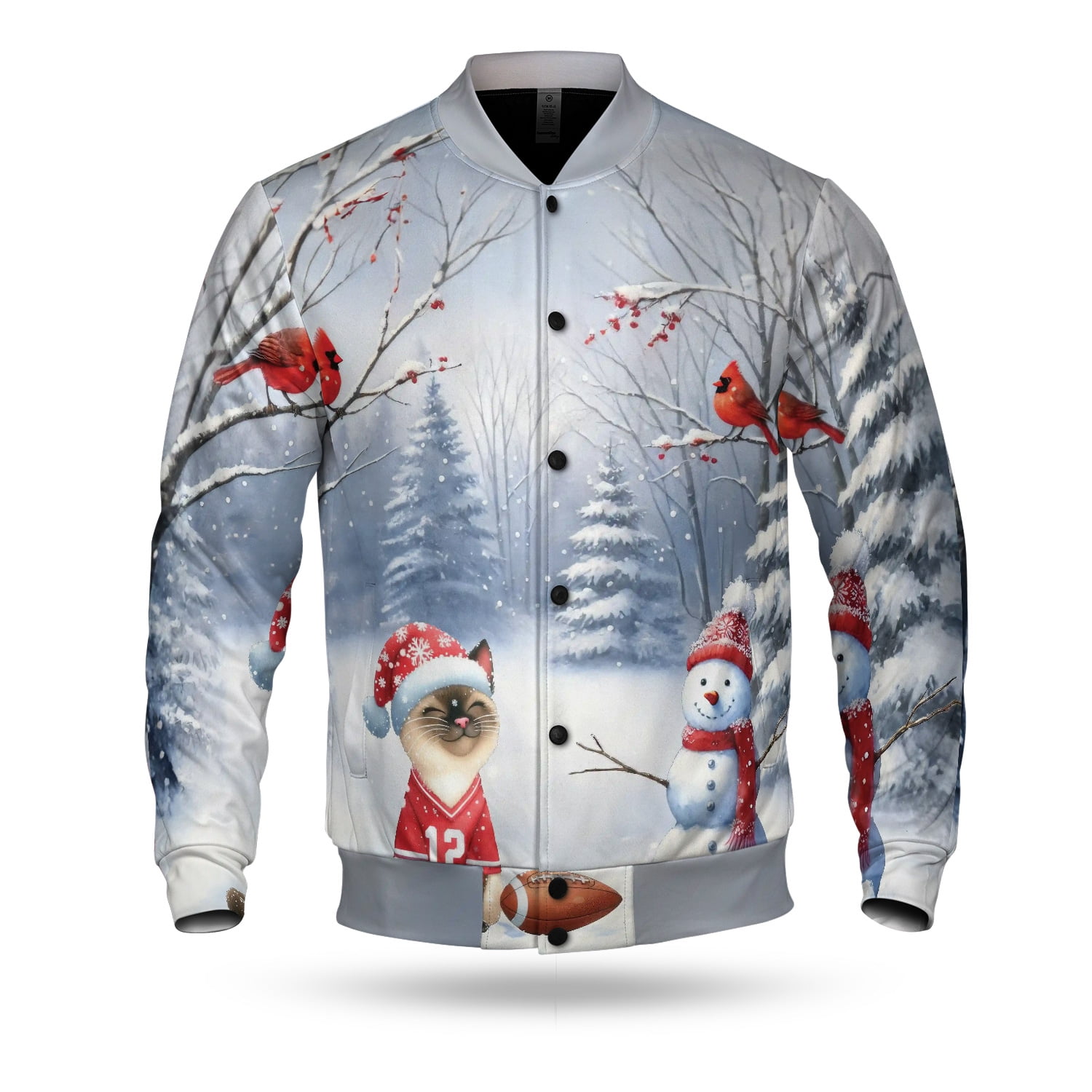 Hello Winter Siamese Football Snowman Welcome Snowy Morning All Over ...