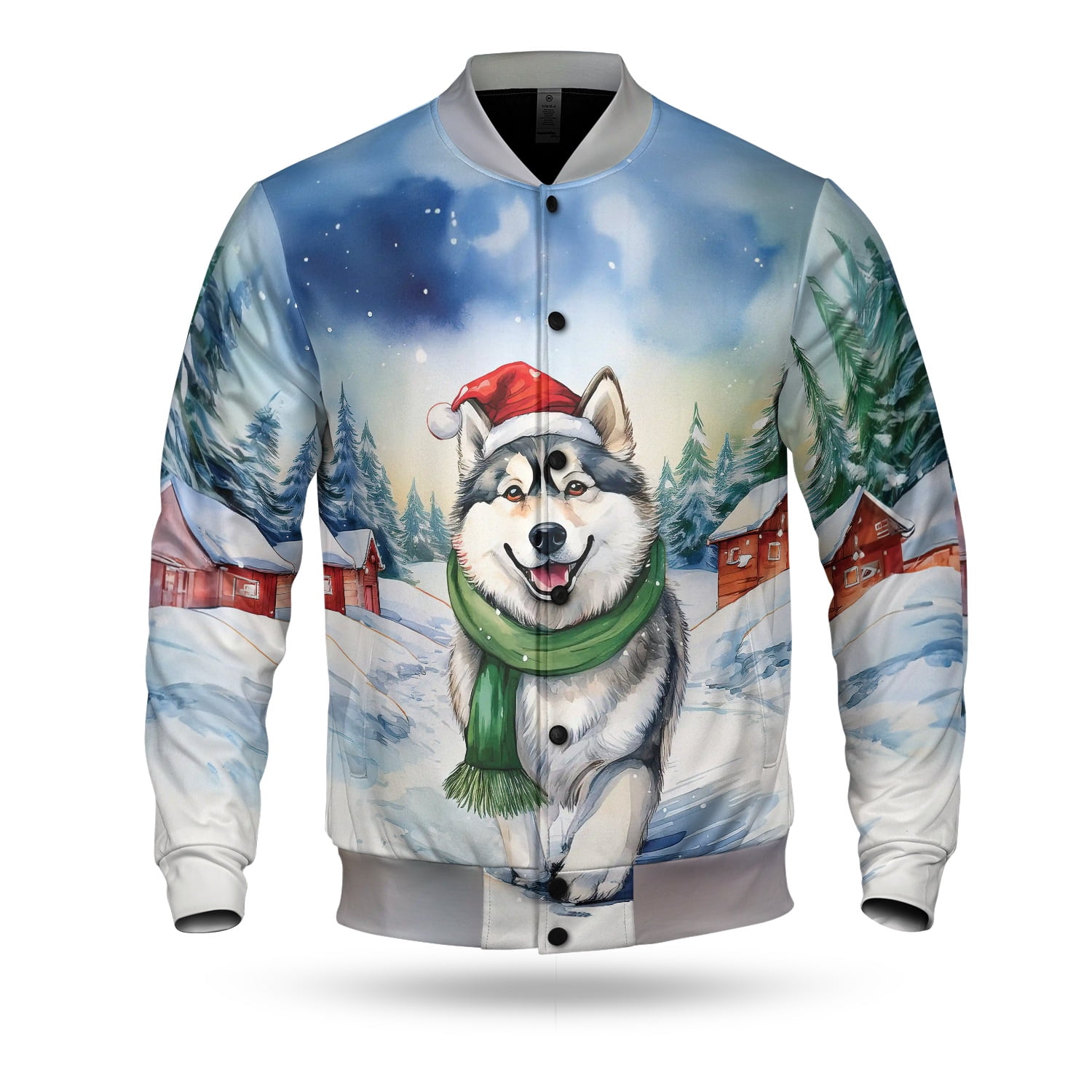 Hello Winter Siberian Husky Frosty Morning Walk Welcome Snowy Christmas ...