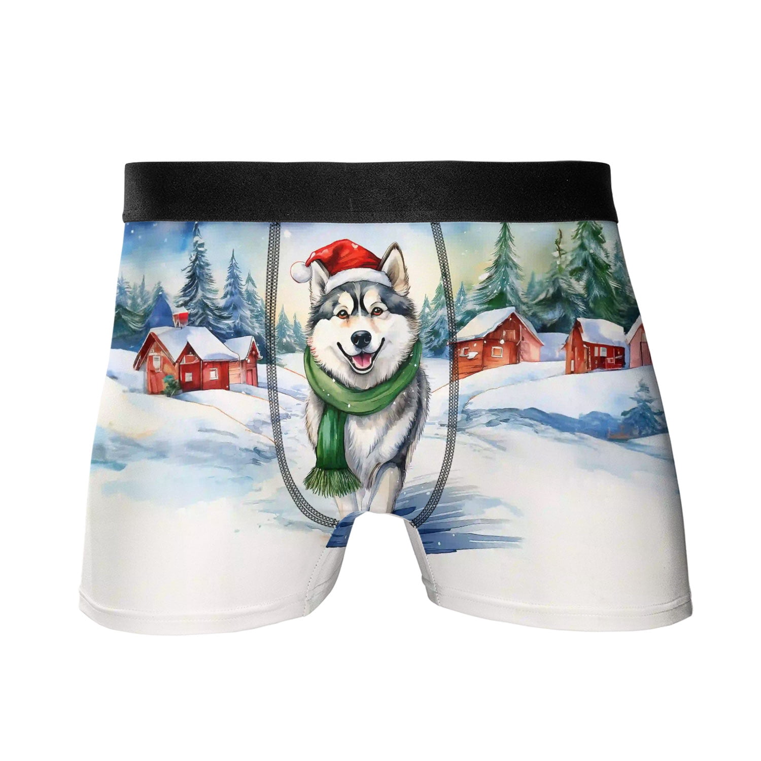 Hello Winter Siberian Husky Frosty Morning Walk Welcome Snowy Christmas ...