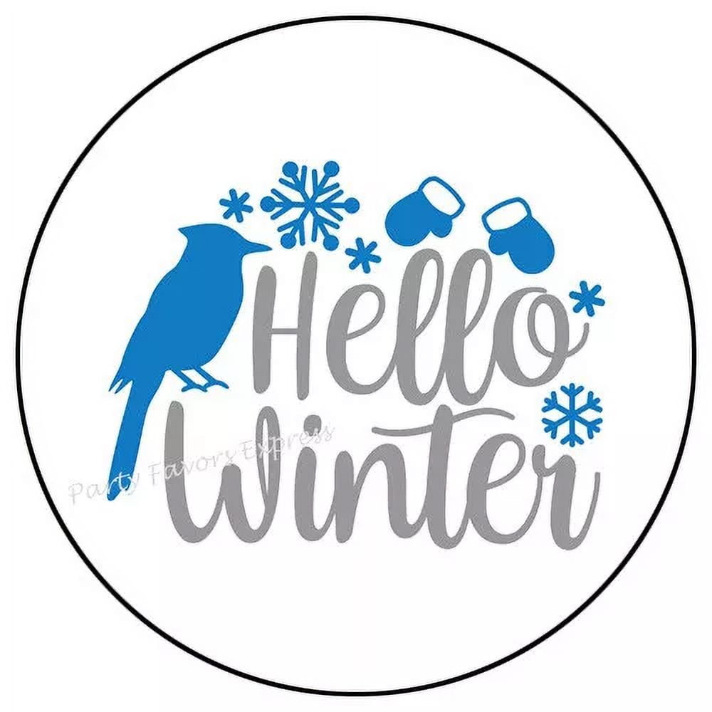 Hello Winter Sticker Party Favors Sticker Envelope Seals Labels ...