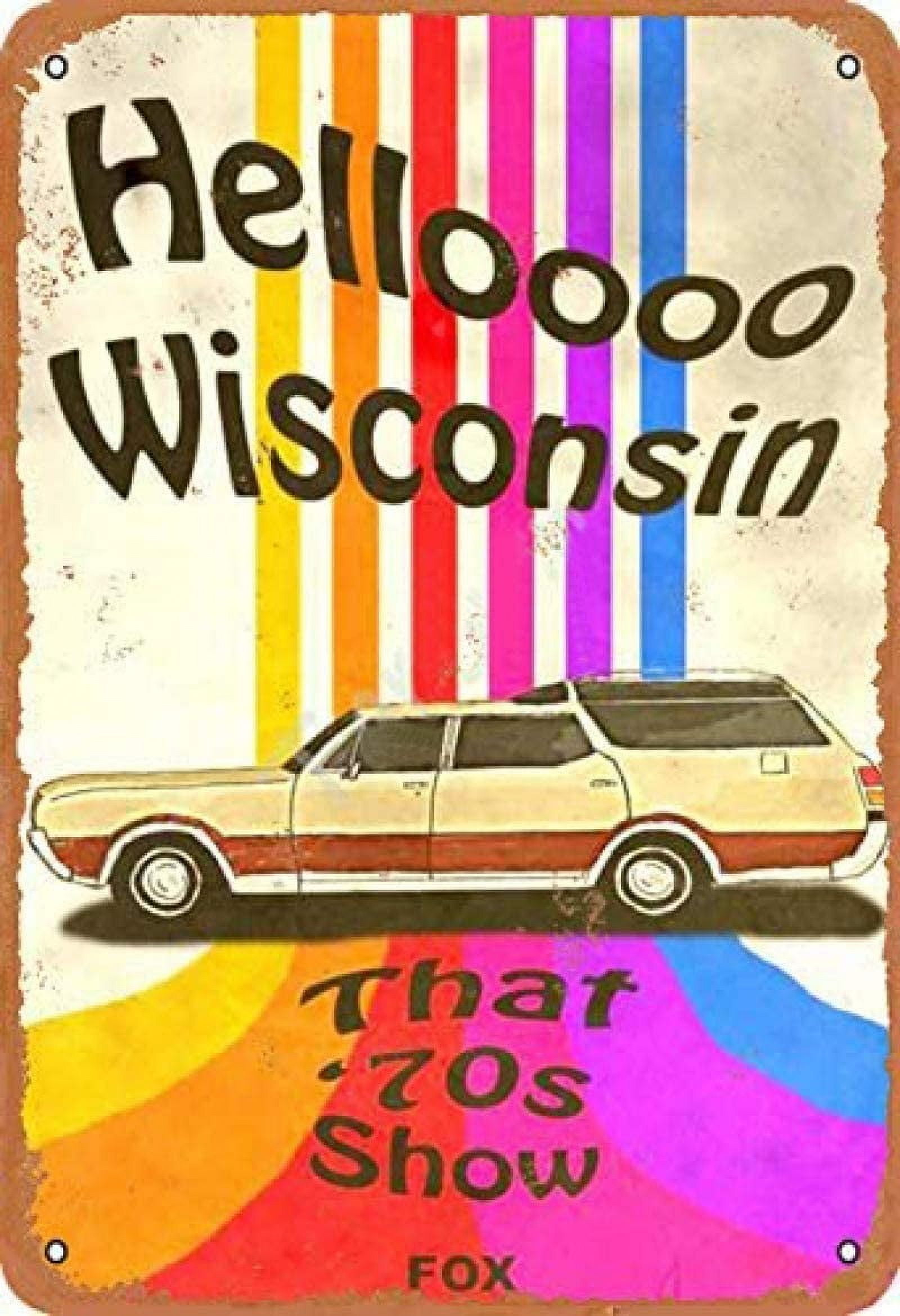 Hello Wisconsin That Metal Signs 8x12 Inch - Walmart.com