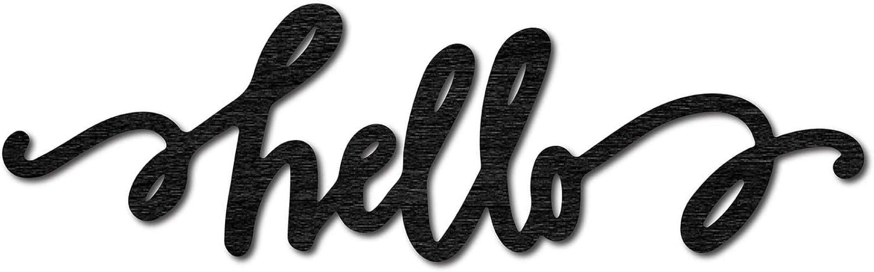 Hello Wood Crafts Word Cutout Wooden Sign Laser Wooden Sign Ornaments ...