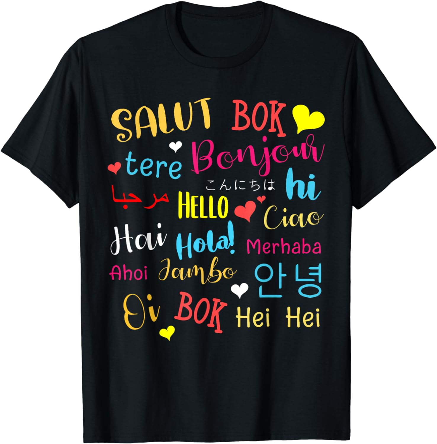 Hello Word in Different Languages Home School Joke T-Shirt - Walmart.com