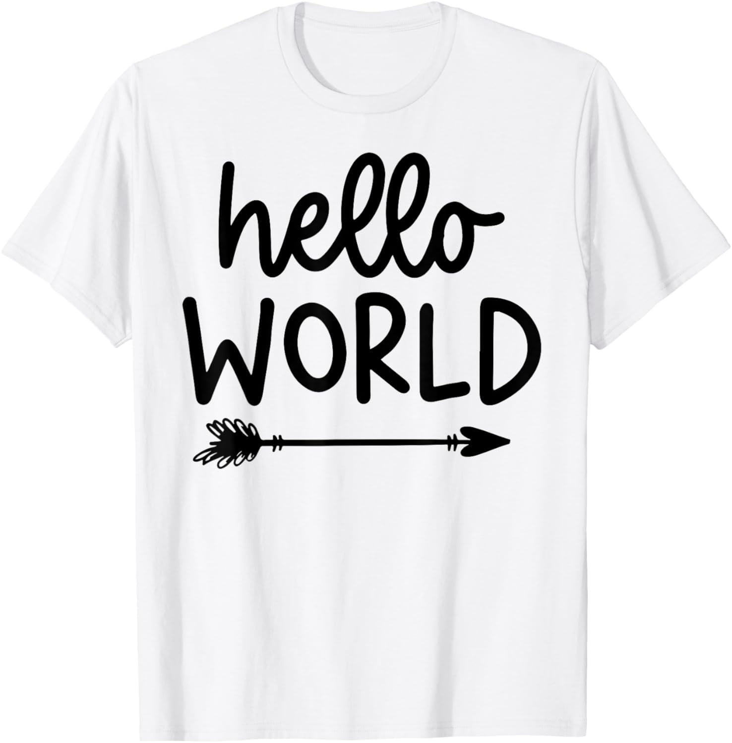 Hello World Cute Baby Born Gender Reveal Party Baby Shower T-Shirt ...