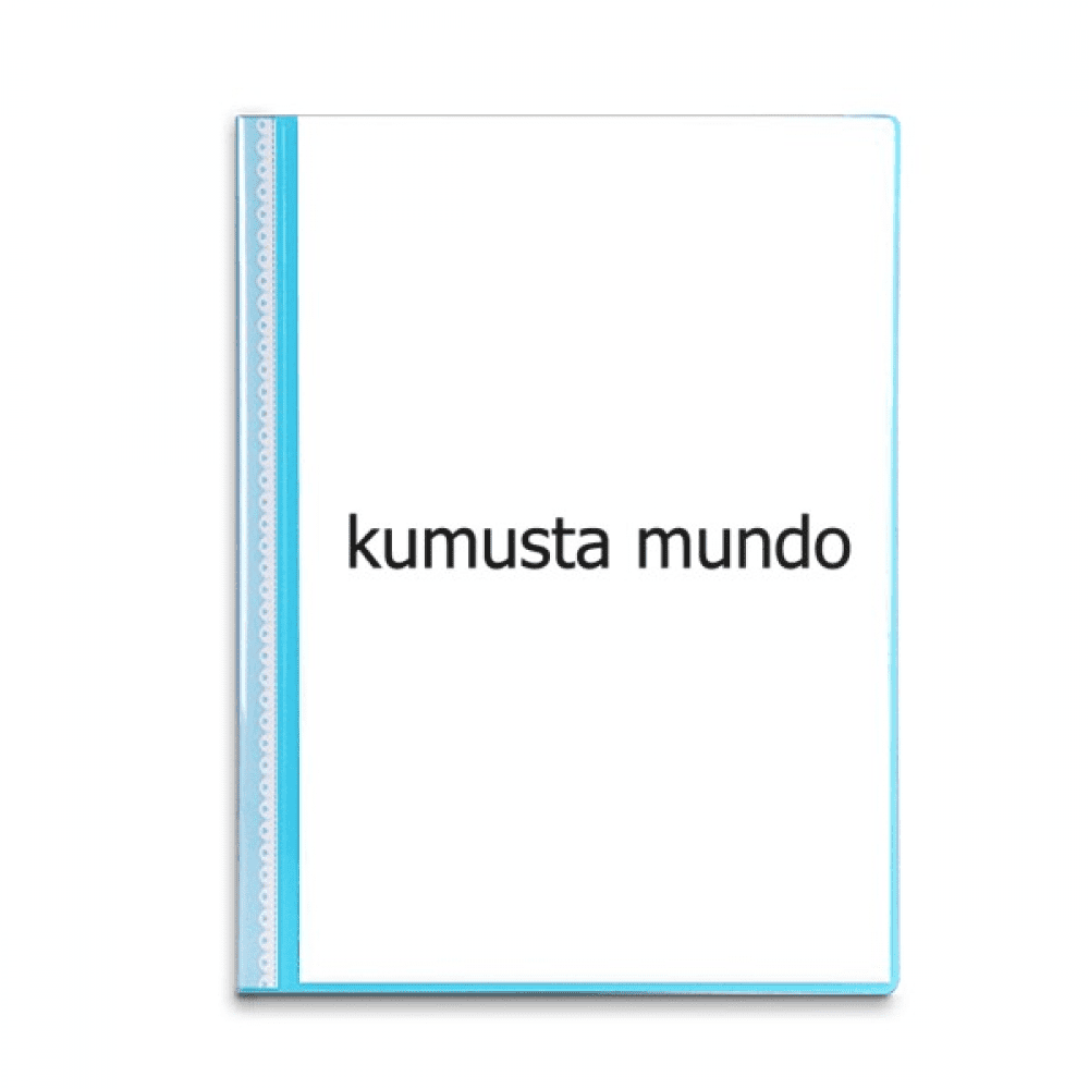 Hello World Filipino Art Deco Fashion Book Sheet Protectors Portfolio ...