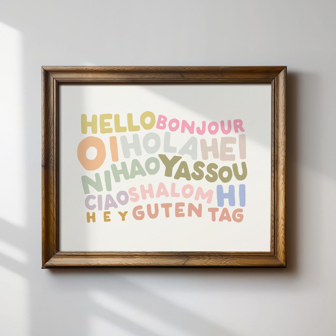 Hello World Languages Horizontal Print, Nursery, Classroom Decor, Art ...