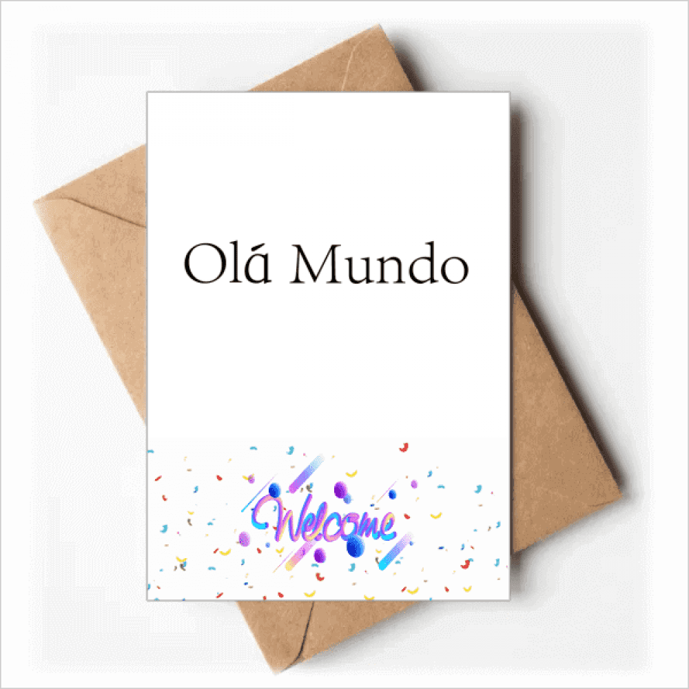 Hello World Portuguese Art Deco Fashion Welcome Back Greeting Cards ...