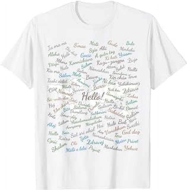 Hello in 100 Languages of the World, International Unity T-Shirt ...