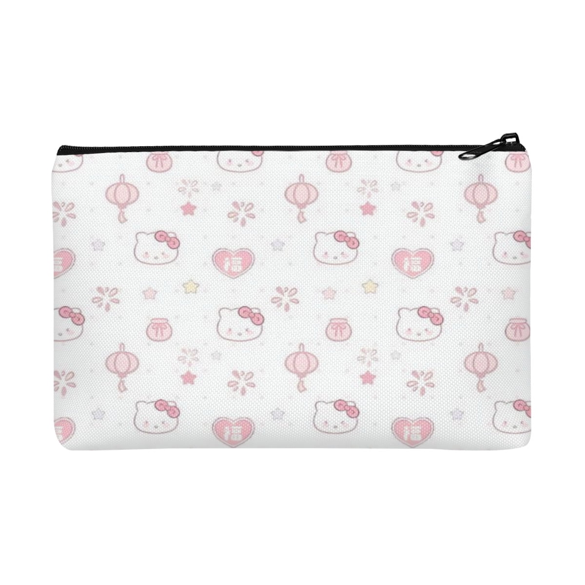 Hello kitty Cosmetic bag, cute canvas toiletry bag with preppy style ...