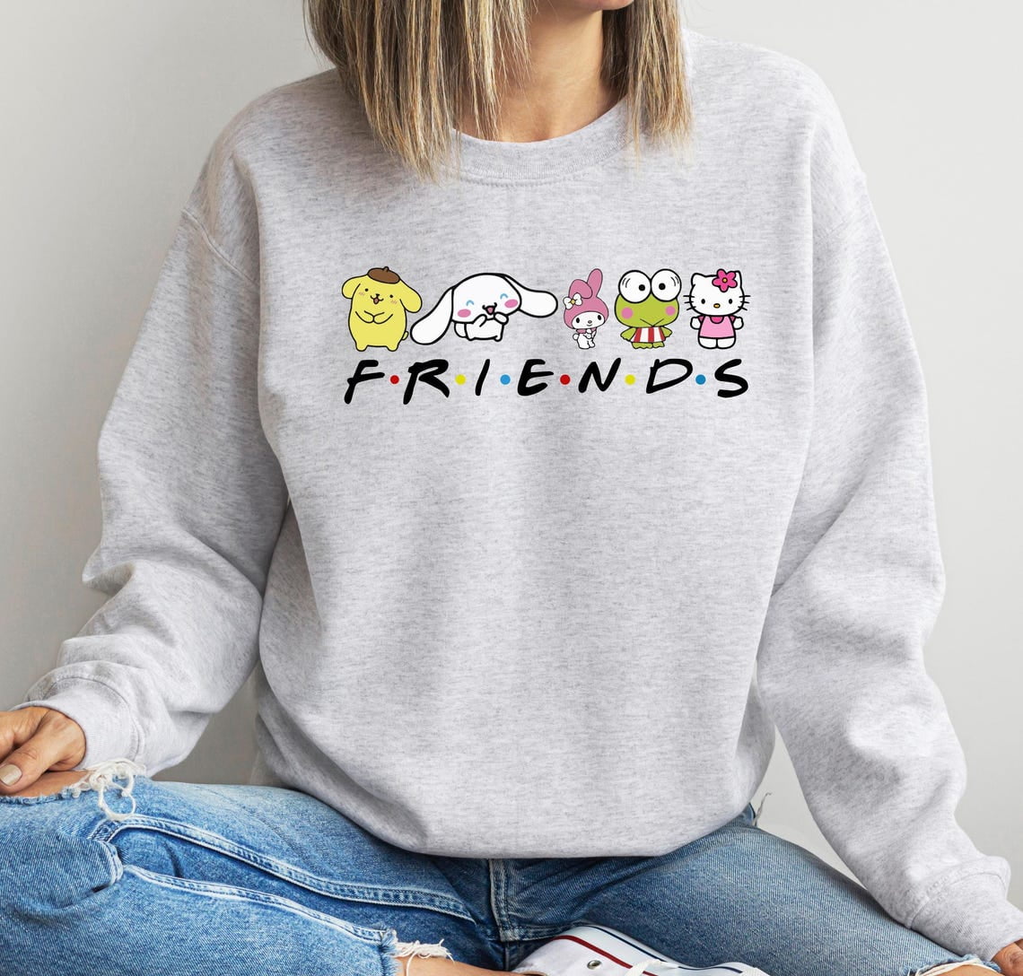Hello kitty Friends Sweatshirt, Hello Kitty Pompompurin Cinnamoroll My ...