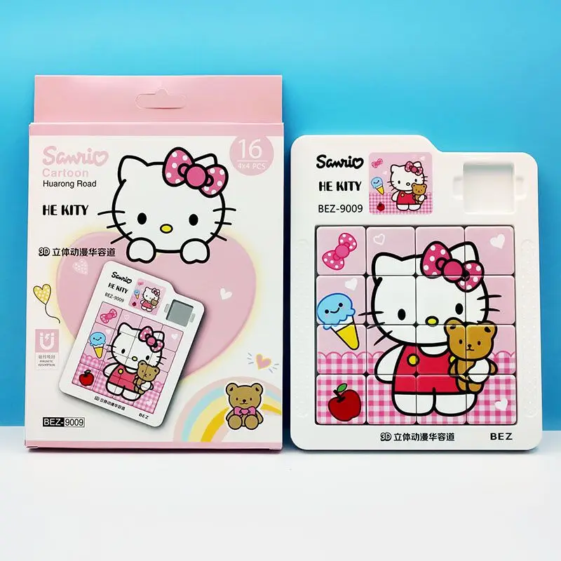 Hello kitty Kuromi Sanrio anime peripheral sliding puzzle cute cartoon ...