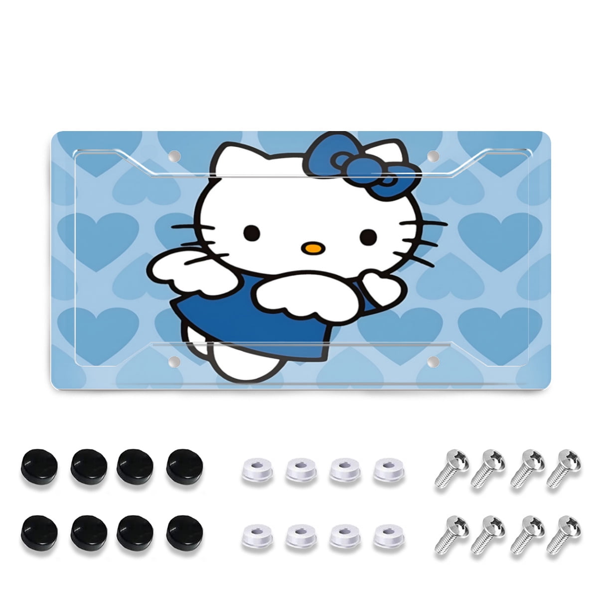 Hello kitty License Plate Frame Set - 4-hole License Plate Frame ...